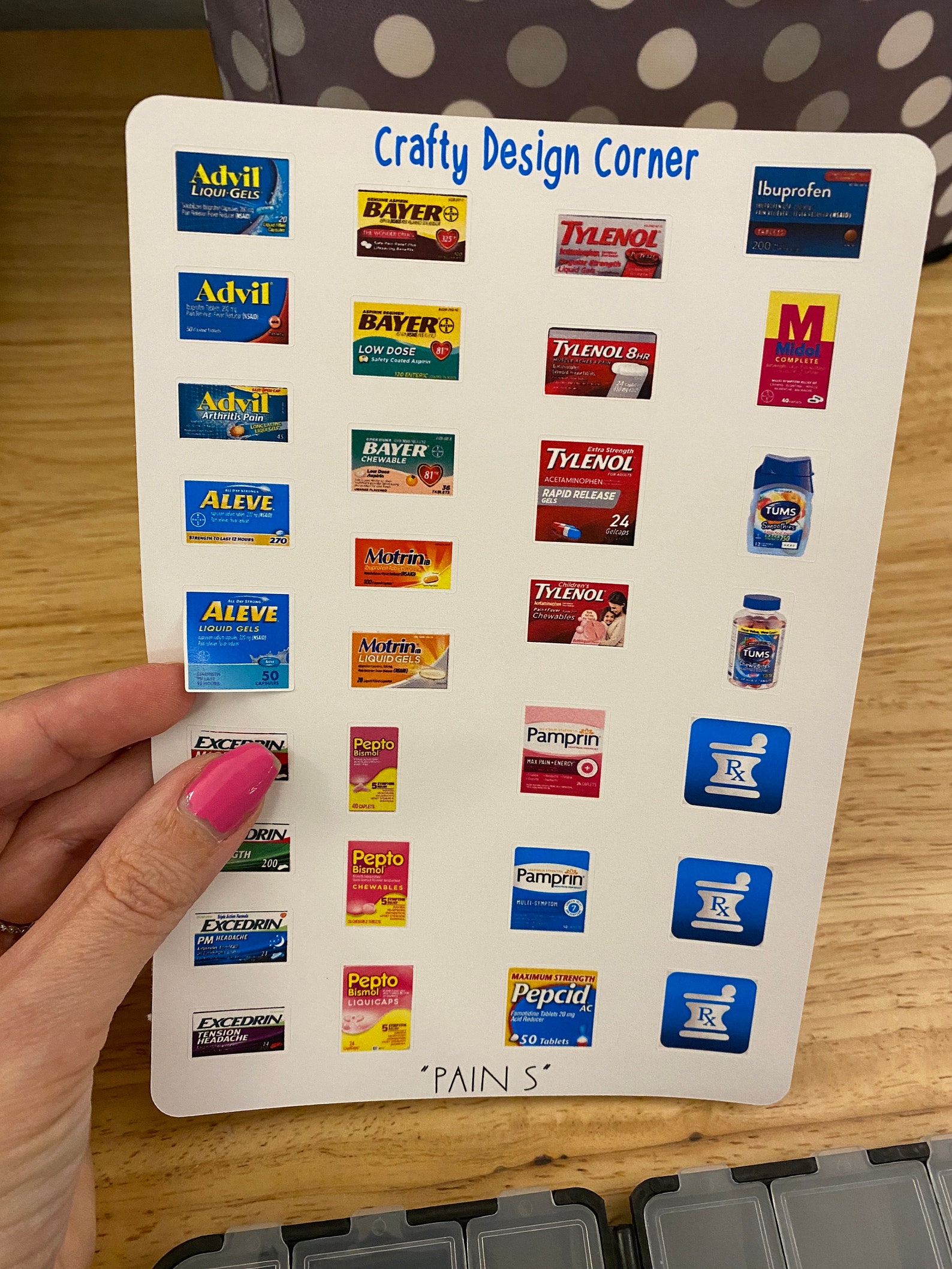 Pill Box With Labels Kit, Pill Container With Sticker Labels, Labels ...