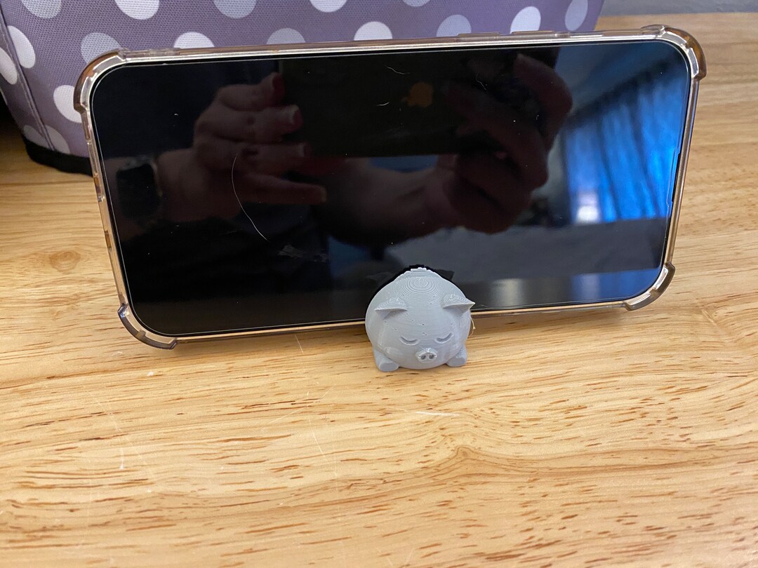 Cute Pig Phone Stand Ears Up, Pig Stand, Desk Pig Stand, Pig Cell Phone ...