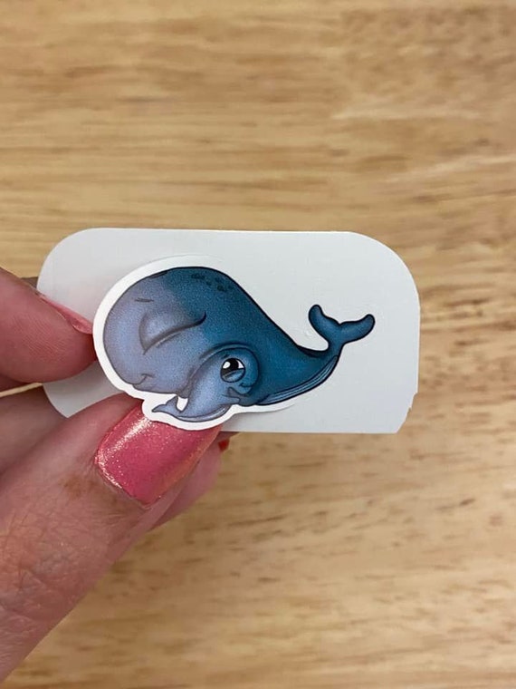 Cute Blue Whale Mom With Baby Sticker Mom Whale With Baby - Etsy