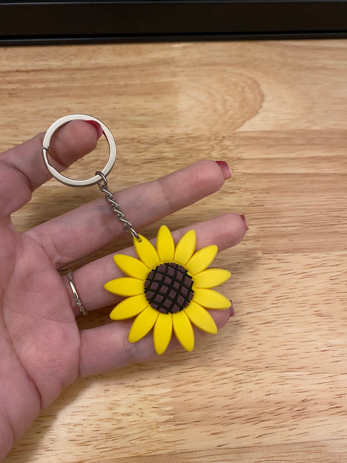 2" Sunflowers Key Chain, Soft Sunflowers Keychains, Sunflower Key Chain ...