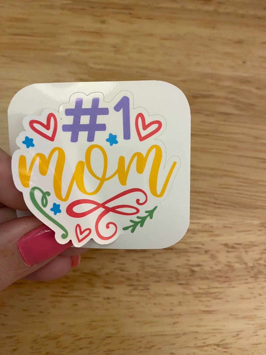 Number 1 Mom Sticker, Mom Sticker, Pretty Mom Sticker, Mothers Day ...