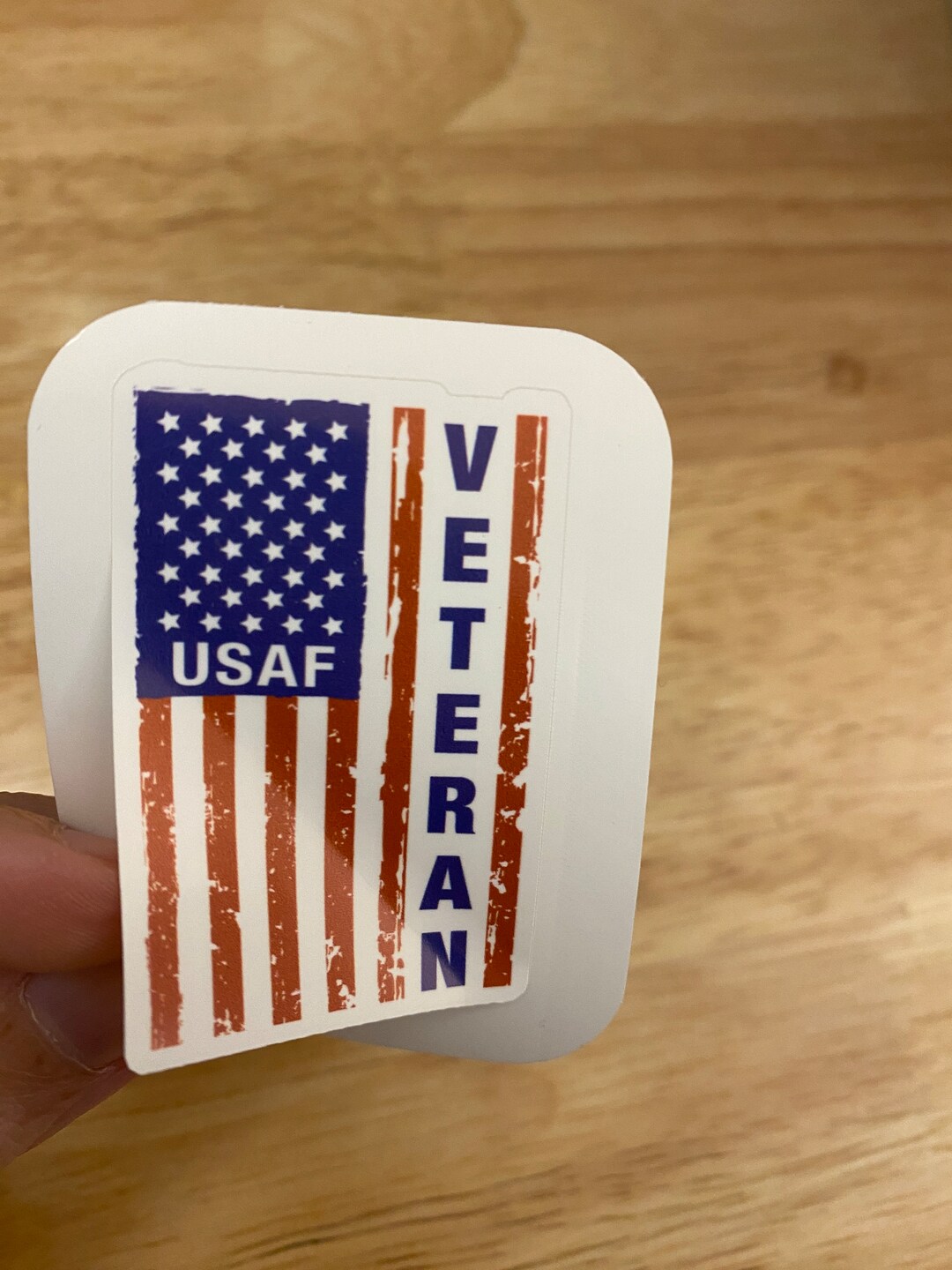 USAF Veteran Sticker With Flag, Laptop Sticker, Airforce Sticker ...