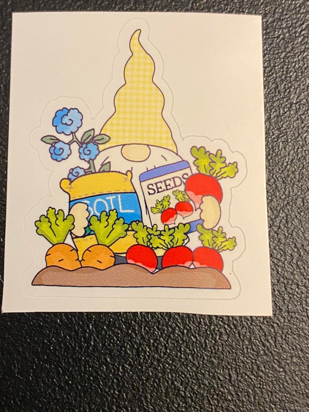 Gnome Garden Sticker, Cute Gardening Sticker, Cute Gnome Garden Sticker ...