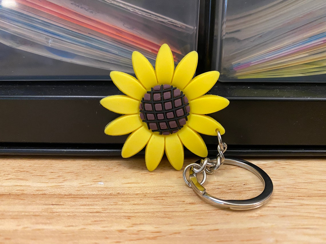 2" Sunflowers Key Chain, Soft Sunflowers Keychains, Sunflower Key Chain ...