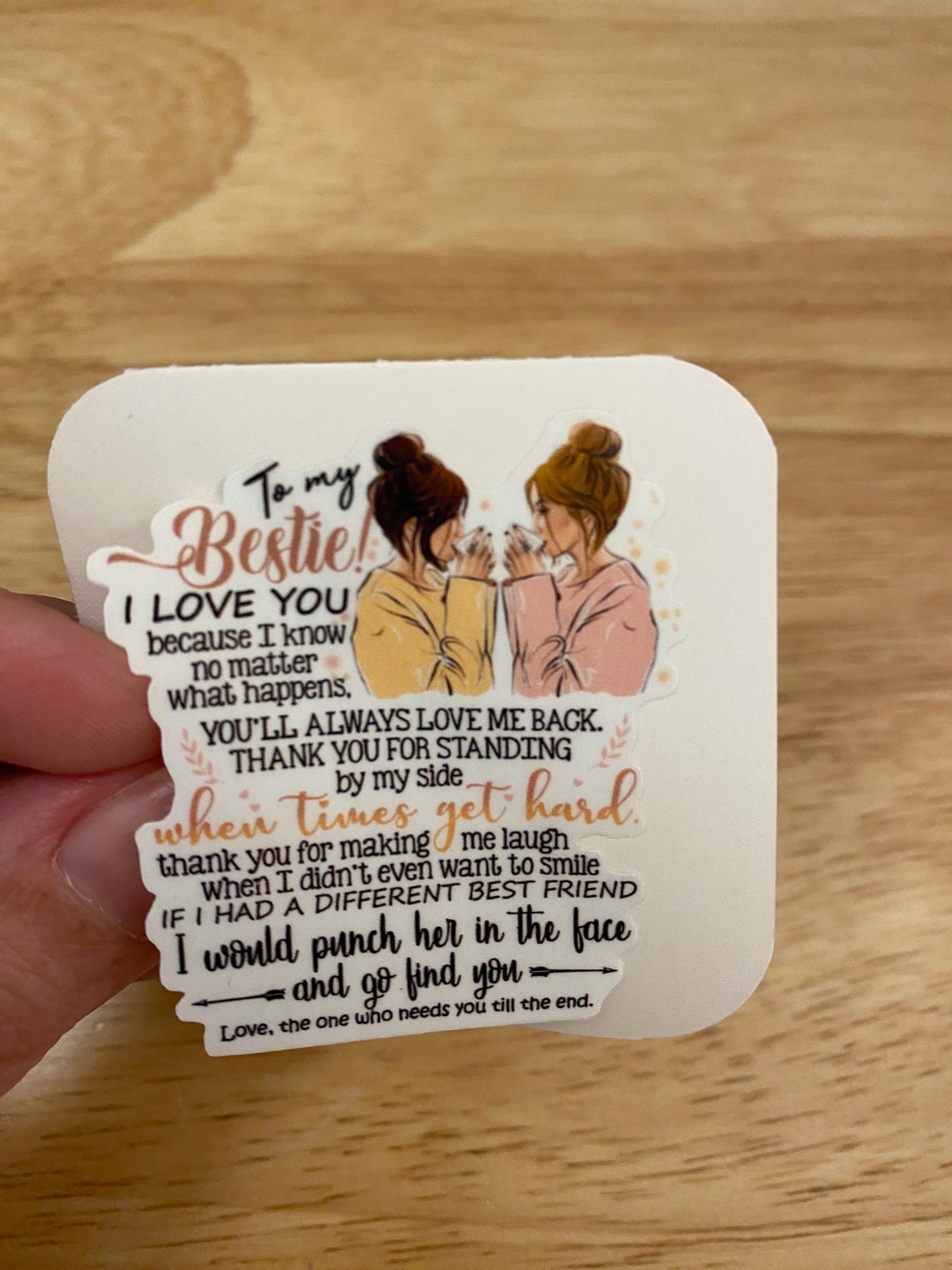 To My Bestie Sticker, BFF Sticker, Best Friend Sticker, Friend Sticker ...