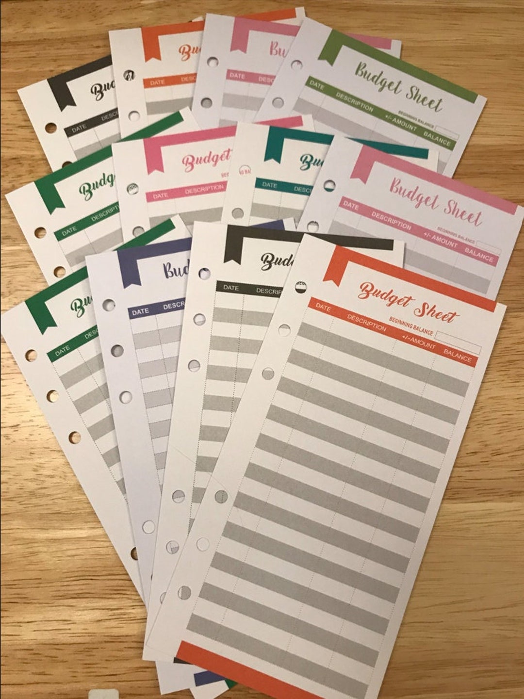 Cash Budgeting Sheets, Budget Insert Trackers for A6 Binders, Cash ...