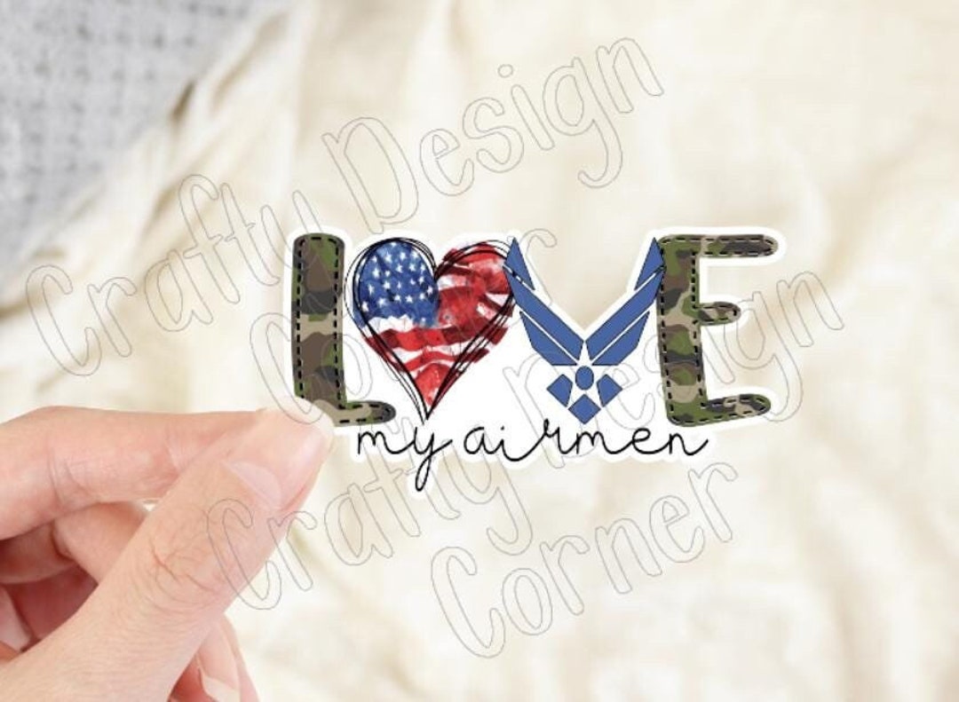 Love My Airman STICKER | Military Sticker | Laptop Sticker | USAF ...
