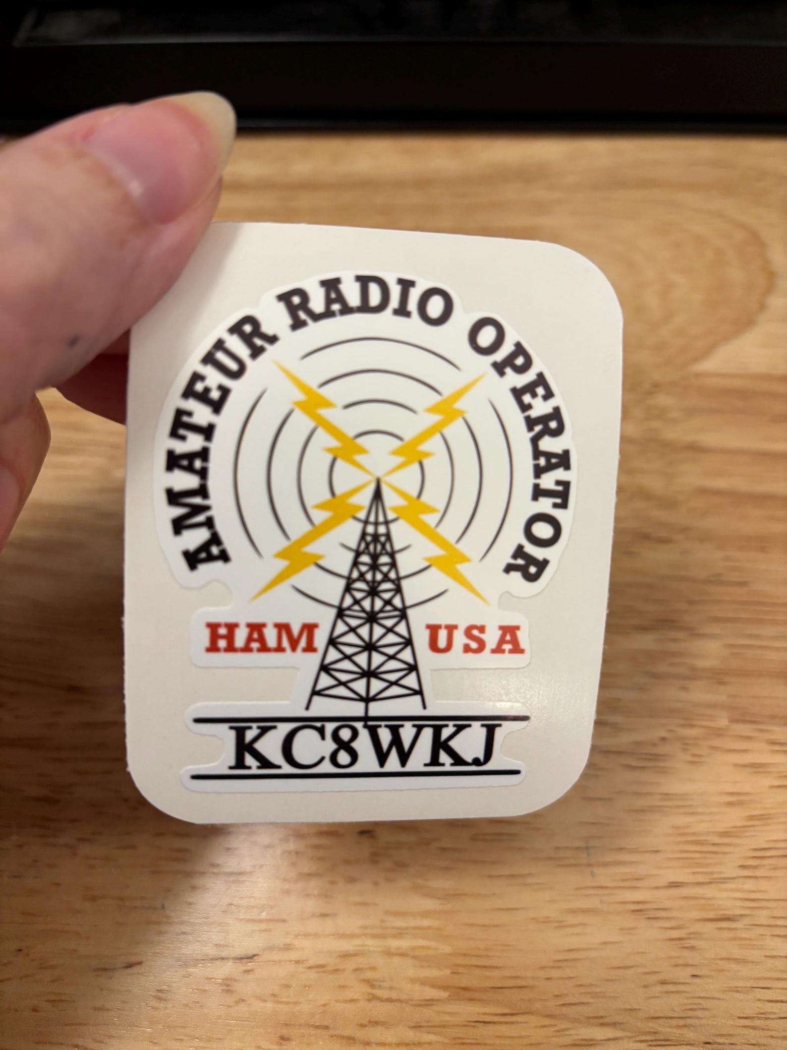 USA HAM Radio Call Sign, Ham Radio STICKER, Custom Call Sign Ham, Low ...