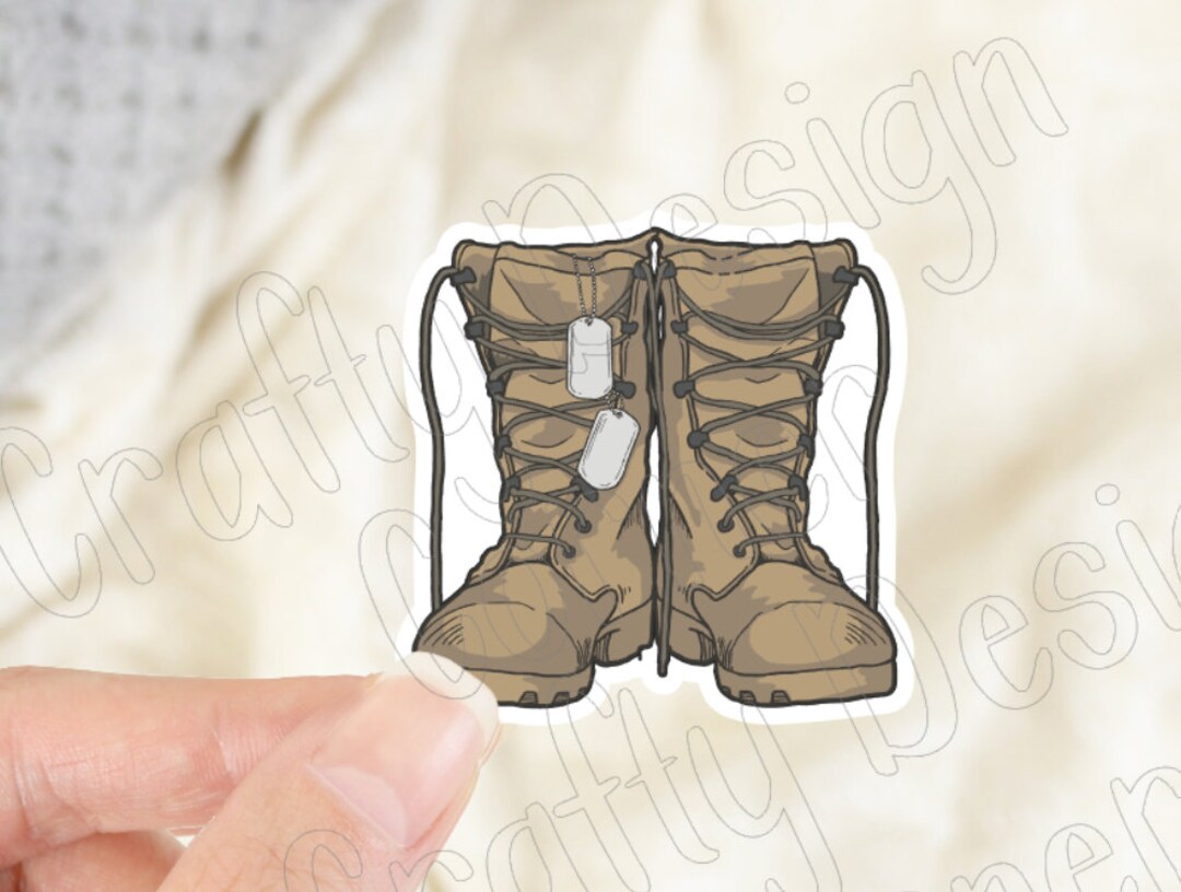 Military Boots STICKER Military Sticker Laptop Sticker Army - Etsy