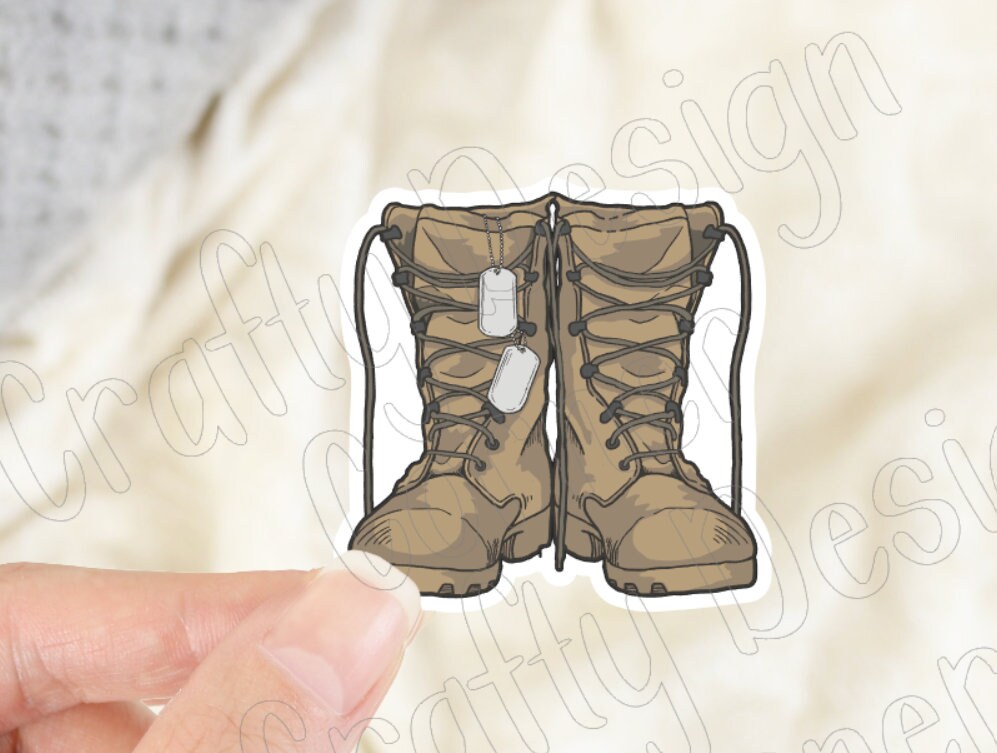 Military Boots STICKER Military Sticker Laptop Sticker Army - Etsy