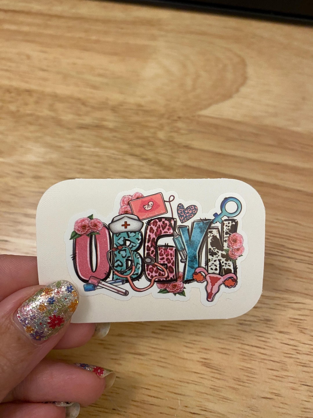Pink OBGYN Sticker, Obstetrics and Gynecology Sticker, Medical STICKER ...