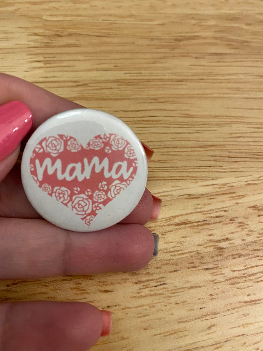 Mama Pin Back Button 2.25" Button Pins & or 1.25" Button Options, Back ...
