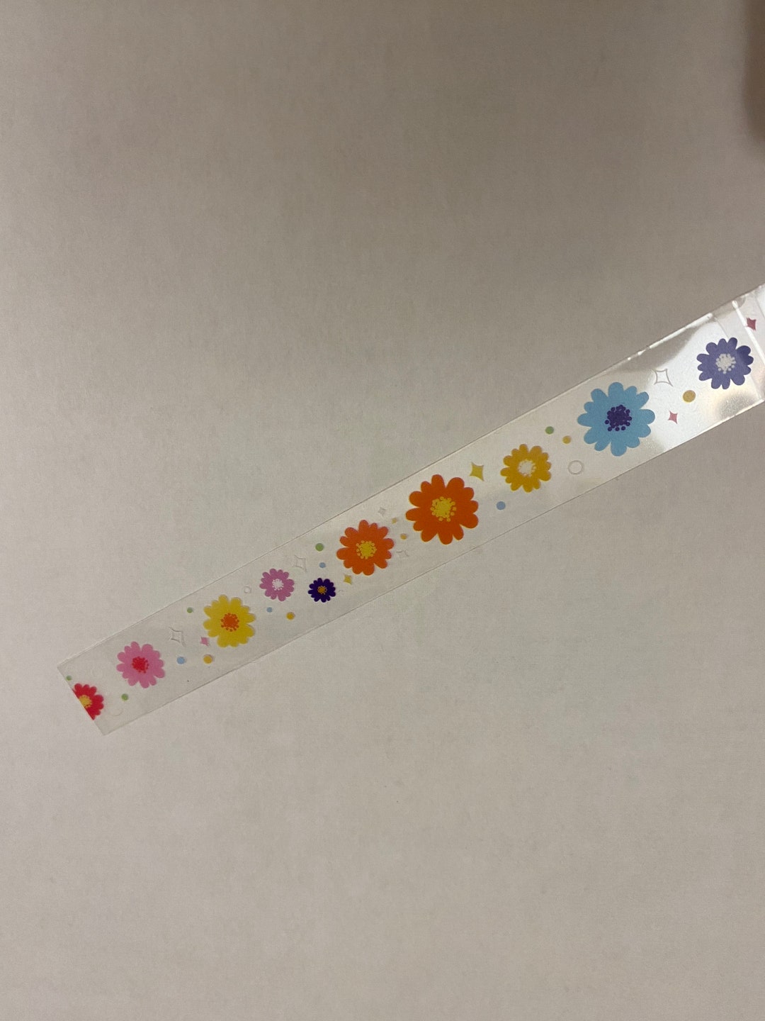 Multi Colored Daisy Washi Clear Tape, Daisy Clear Tape, Clear ...