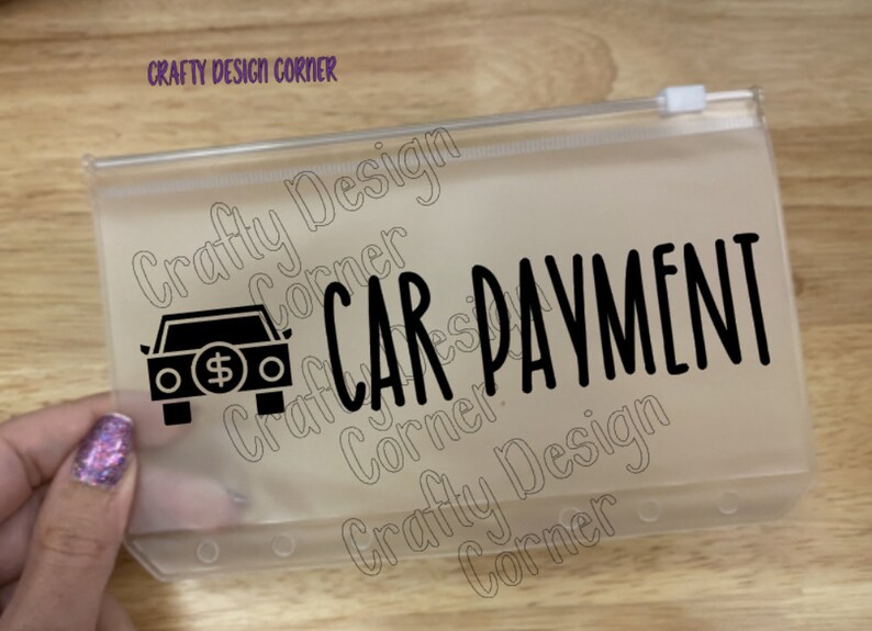 Monthly Cash Envelope With Vinyl Graphic, Budget Insert for A6 Binders ...