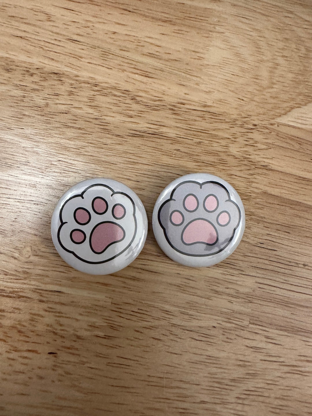 2 Pet Paw Pin 2.25" Button Pins or 1.25" Button Options, Back Pack ...