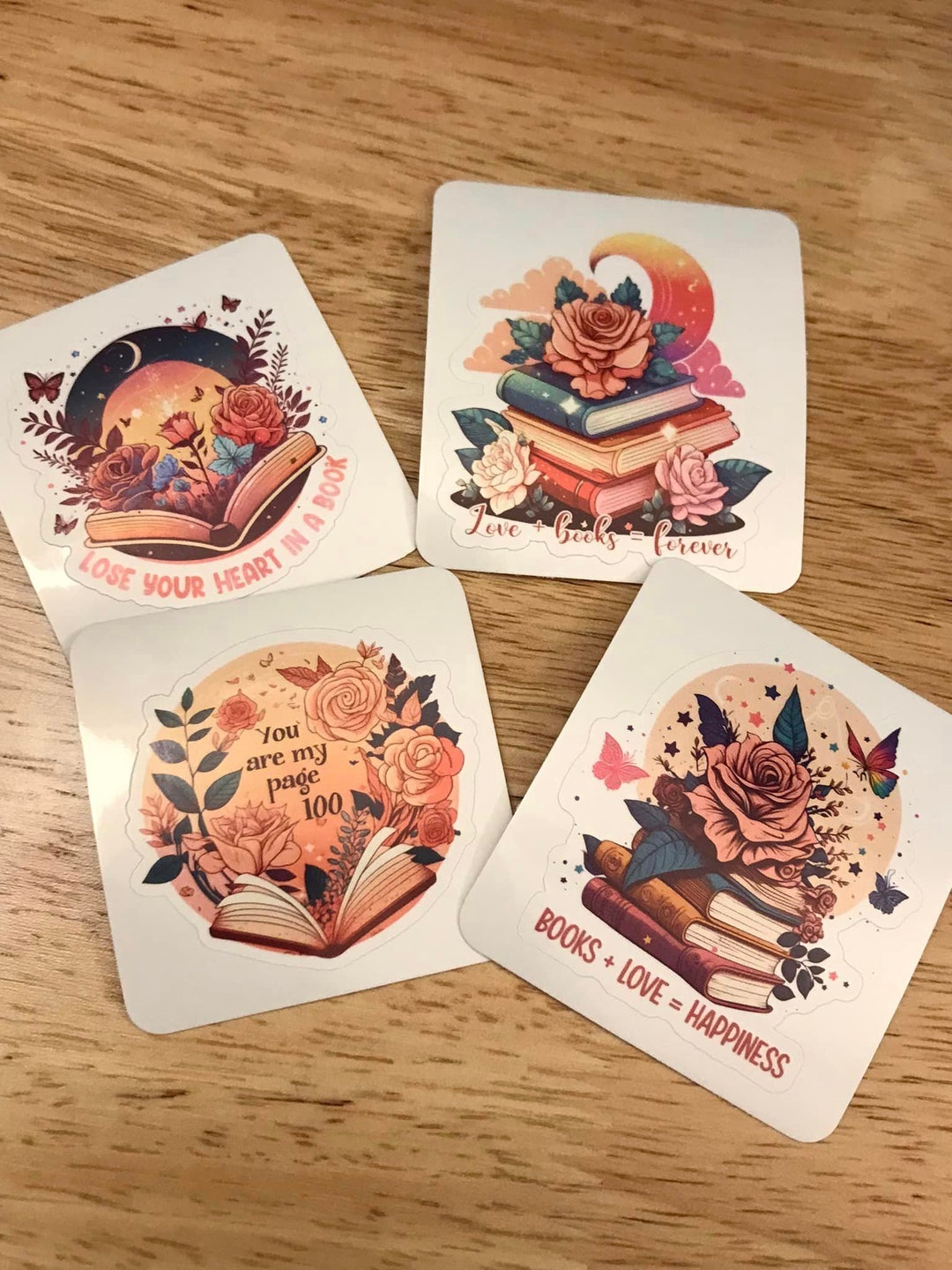 Love Books Sticker Bundle, Books Sticker, Reader Sticker, Stack of ...