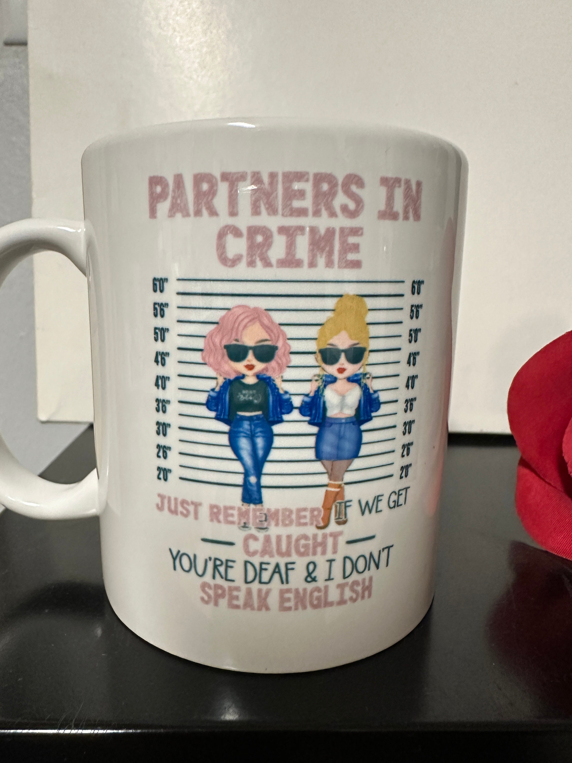 BFF Partners in Crime Mug, Custom BFF Coffee Mug, Funny Best Friends ...