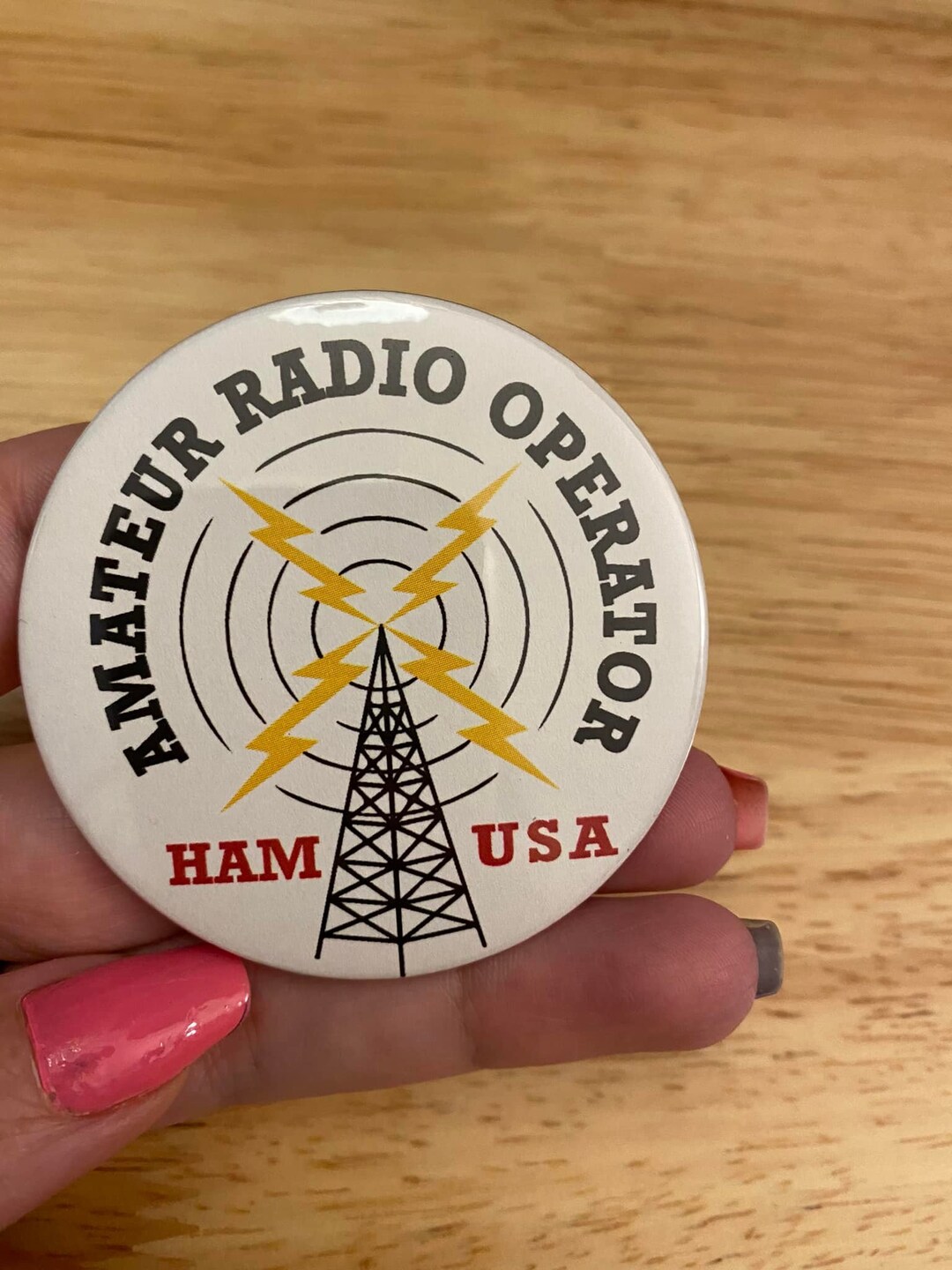 Amateur Radio Operator Pin 2.25" Button Pins or 1.25" Button Options ...