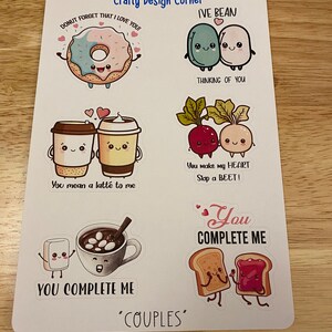 Cute Food Couples Stickers, Coffee Couples Stickes, Couple Food Sticker ...