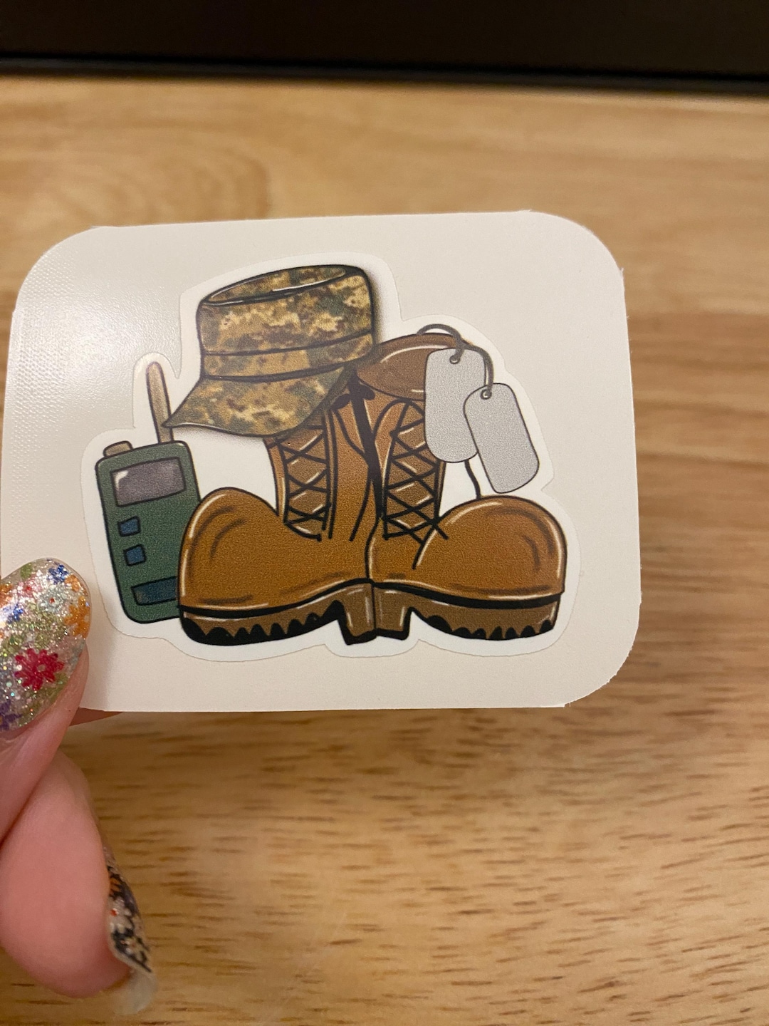 Boots With Cap Sticker, Military Boots Sticker, Laptop Sticker, Air ...