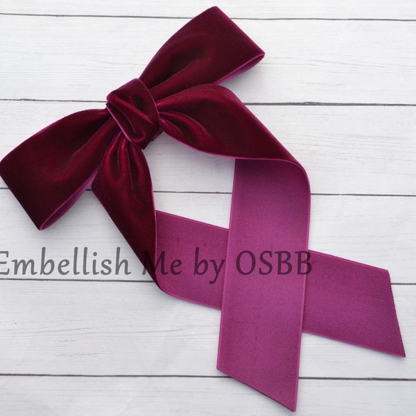 Maroon Hair Bow - Etsy