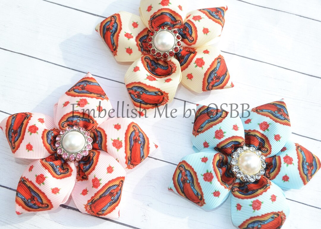 Ribbon Flower Petals, Serape, Virgin of Guadalupe, Virgin Mother ...