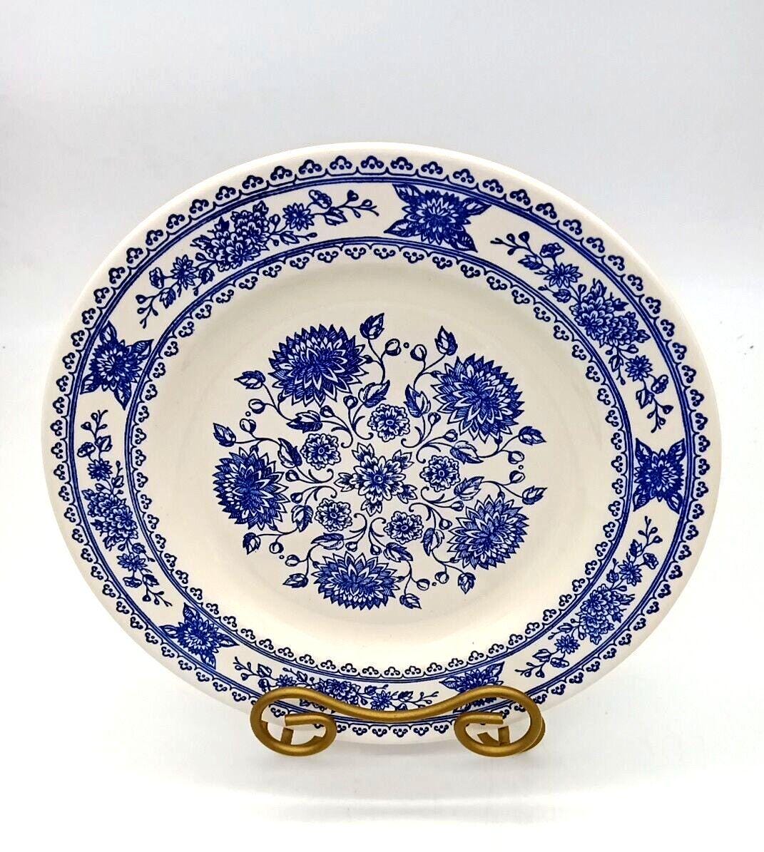 Vintage Royal China USA Plate Dinner 10" REGAL Line, Royal Blue Mums ...