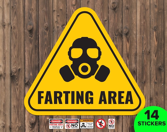 Farting Area Sticker // Farting Sticker Pack // Assorted Pack | Etsy