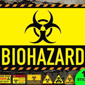 Biohazard Sticker // Biohazard Sticker Pack // Assorted Pack of 17 ...