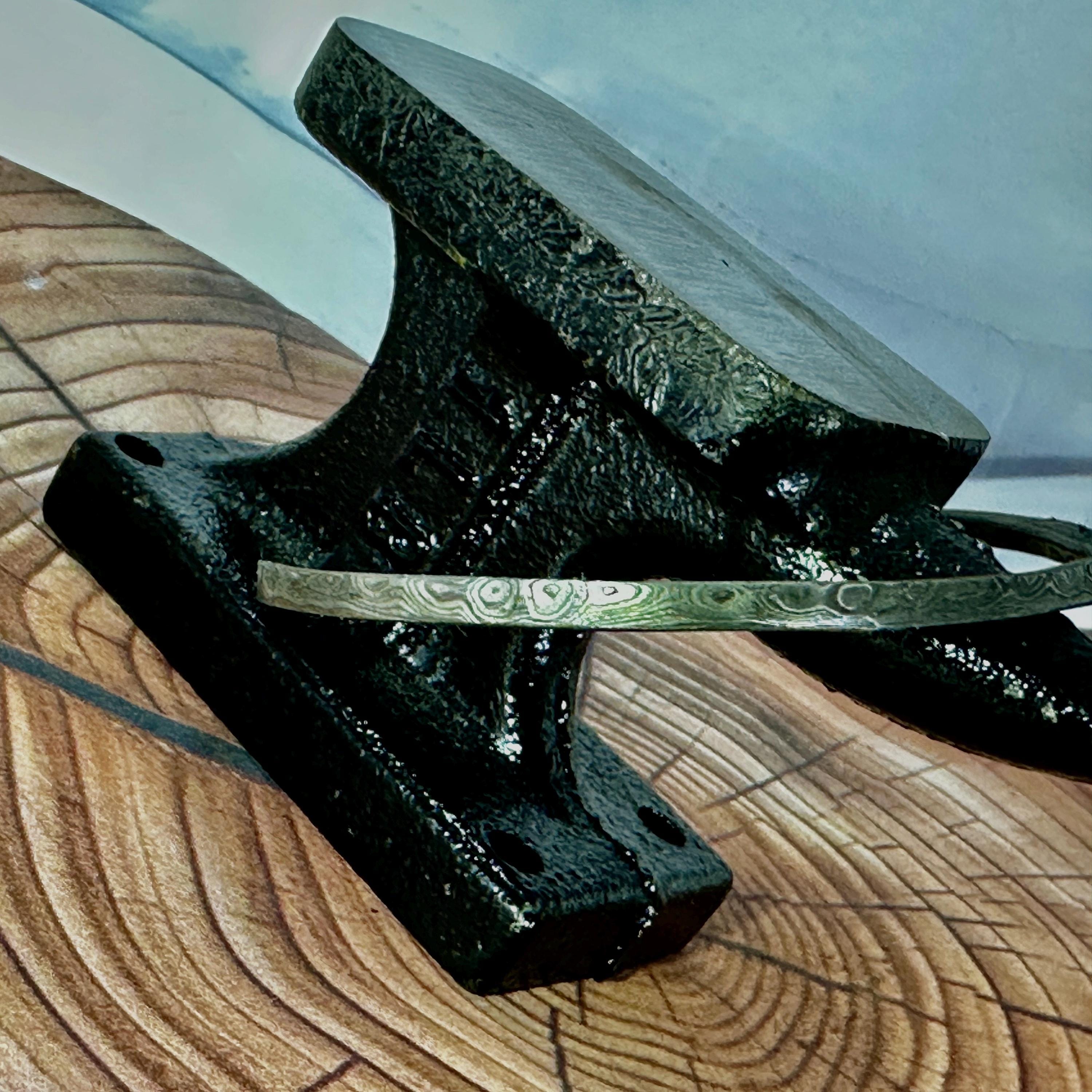 Damascus Steel Bracelet Made of Ladder Pattern Damascus. 7.5 Inches in ...