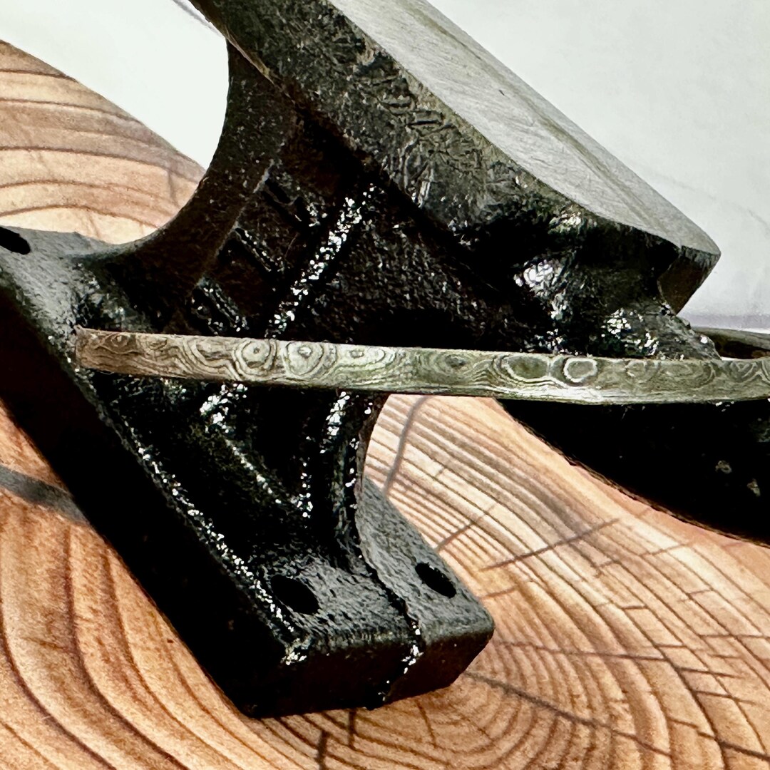 Damascus Steel Bracelet Made of Ladder Pattern Damascus. 7.5 Inches in ...