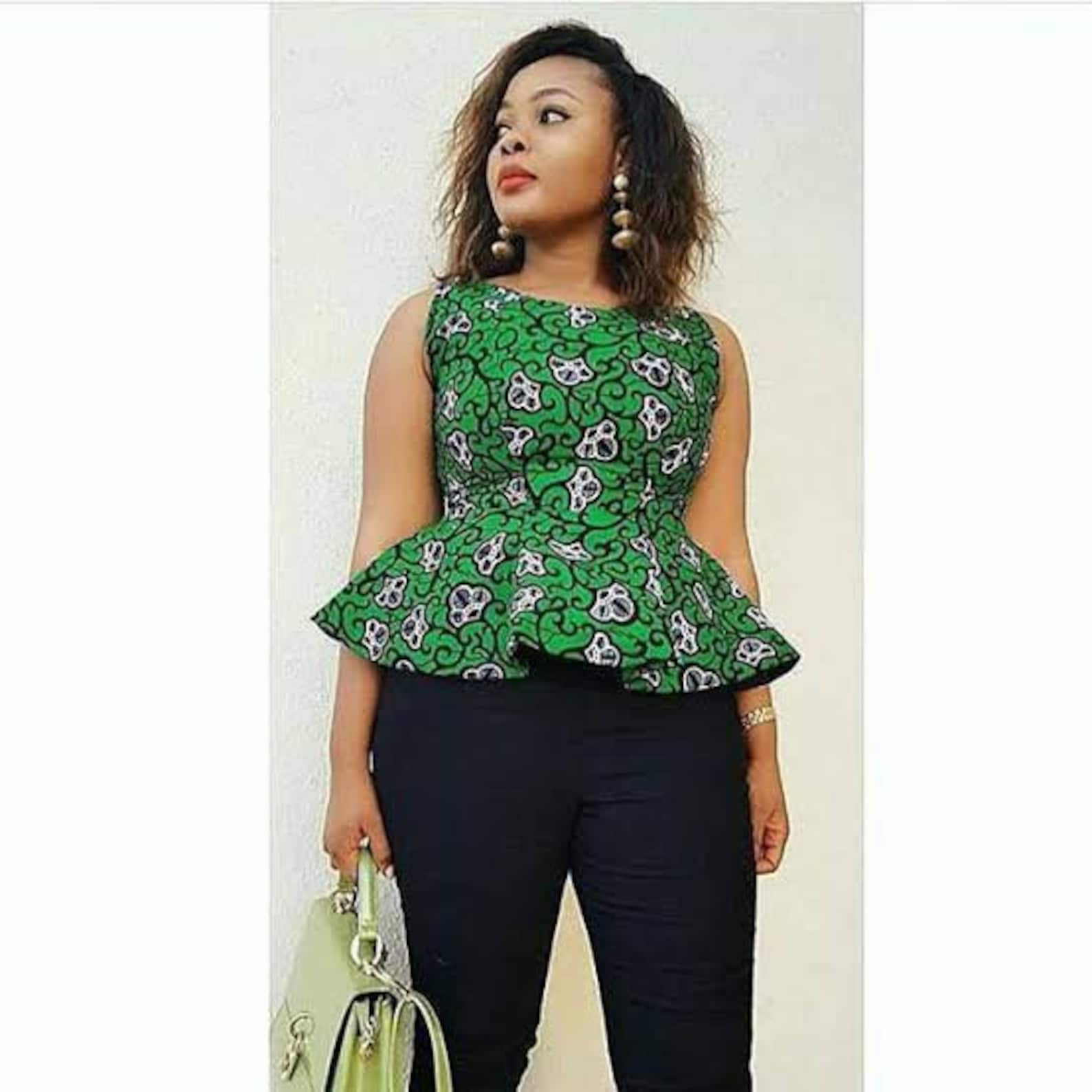 Ankara Blouse, African Blouse, African Bridesmaid, Ankara Bridesmaids ...