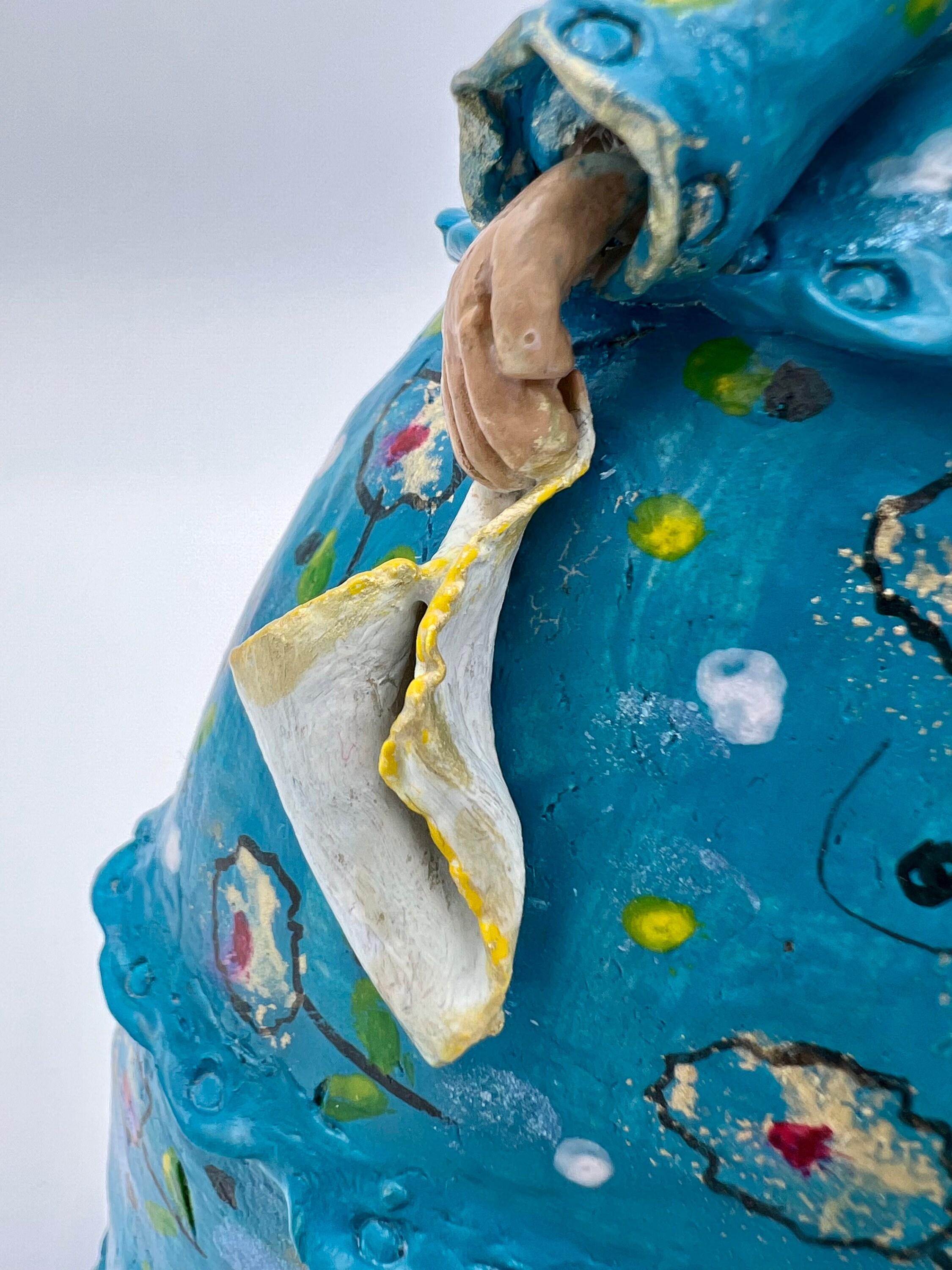 Menina Azul, Pieza única En Papel Maché / Unique Piece Hand-made in ...