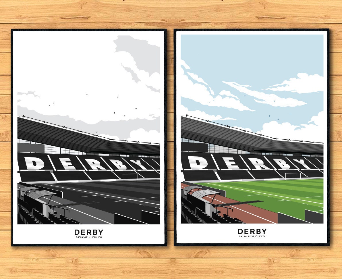 Derby, Stadium, Print, Park, Football, Poster, Soccer, Gift, Pride ...