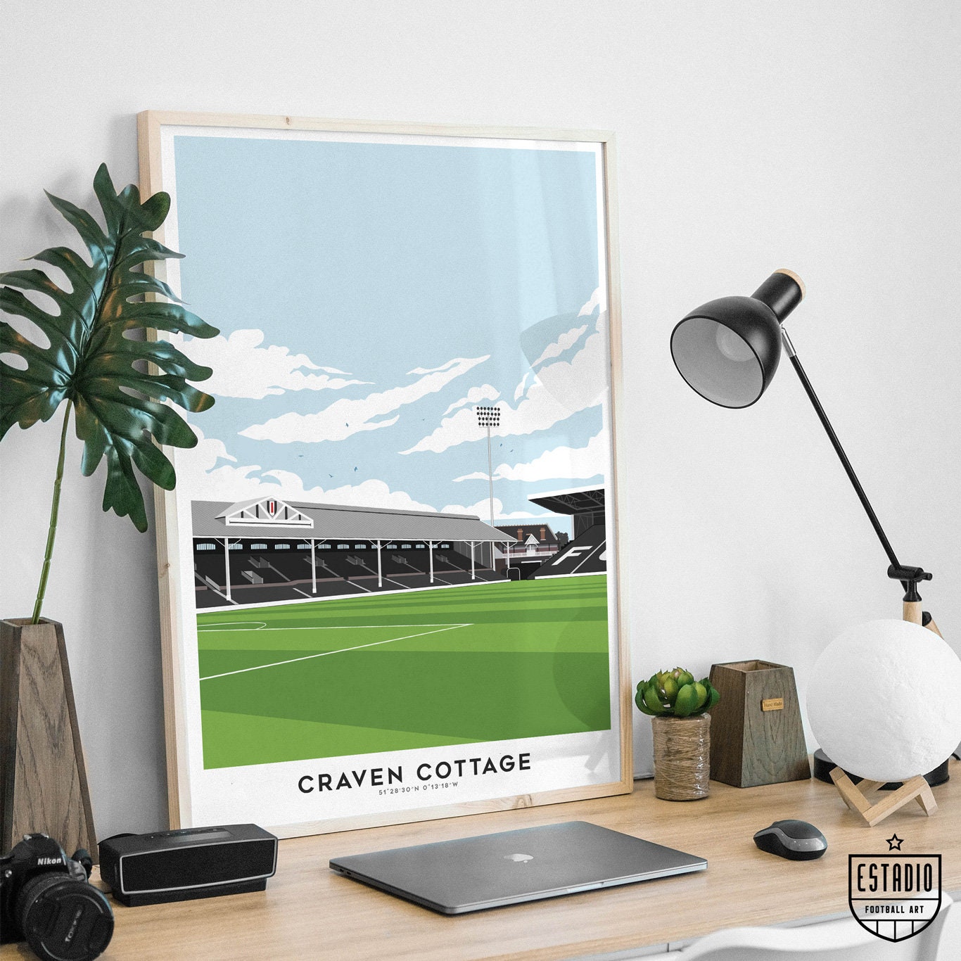 Fulham, Stadium, Print, Craven Cottage, Football, Poster, Soccer, Gift ...