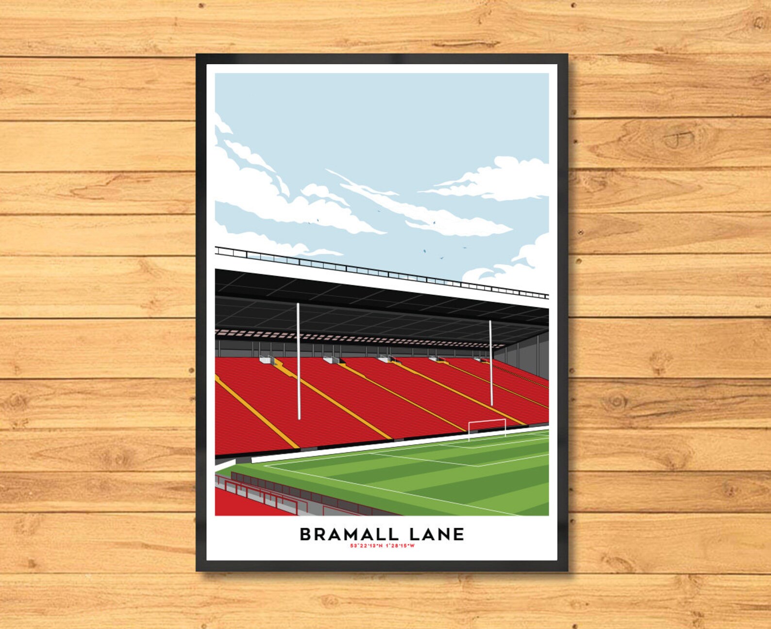 Bramall Lane Illustration Sheffield Print Posters - Etsy