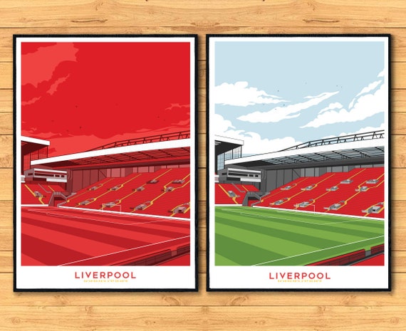 Liverpool Stadium Print Poster Soccer Gift Art | Etsy