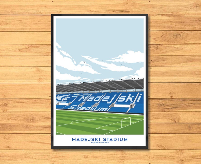 Reading, Stadium, Madejski Stadium, Poster, Poster, Artwork, Designs ...