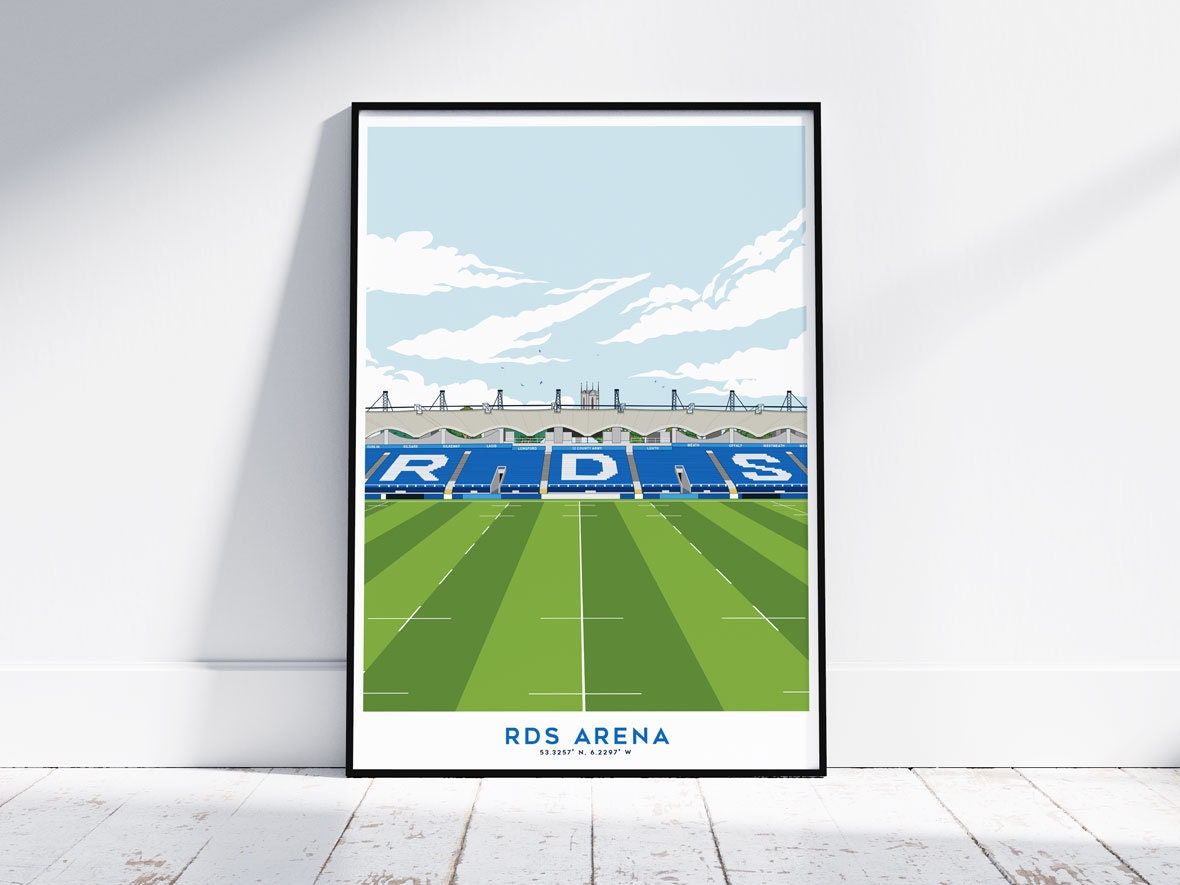 Leinster, Stadium, Print, RDS, Poster, Arena, Rugby, Ireland, Gift Idea ...