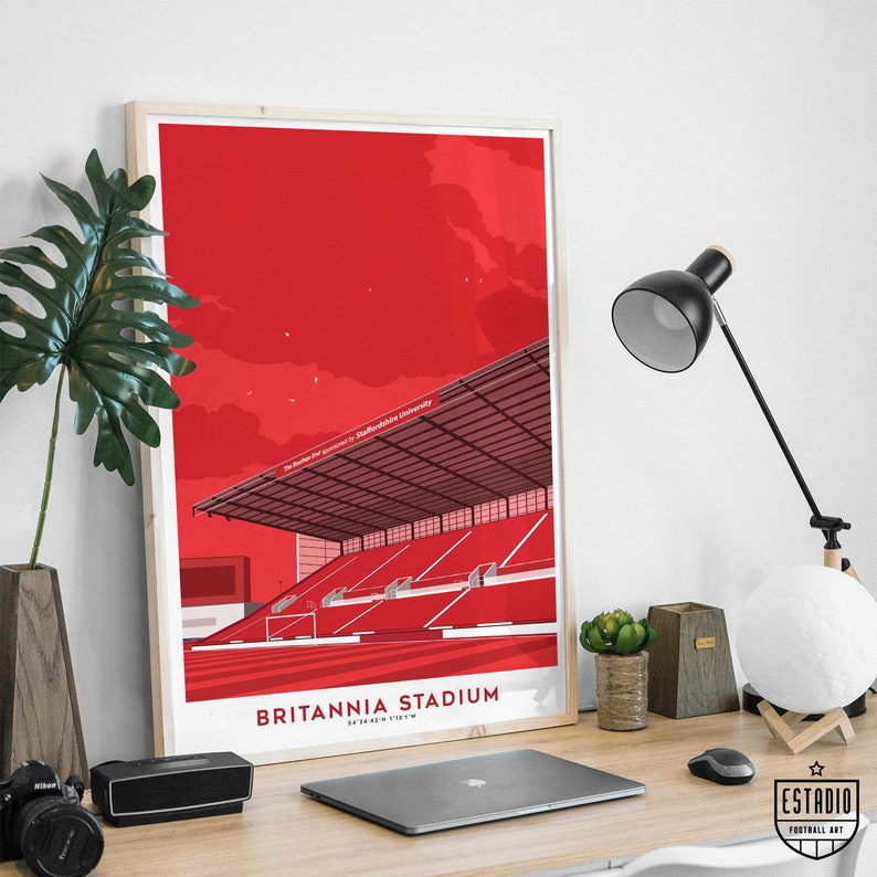 Stoke, Stadium, Print, Britannia, Ground, Football, Poster, Soccer ...