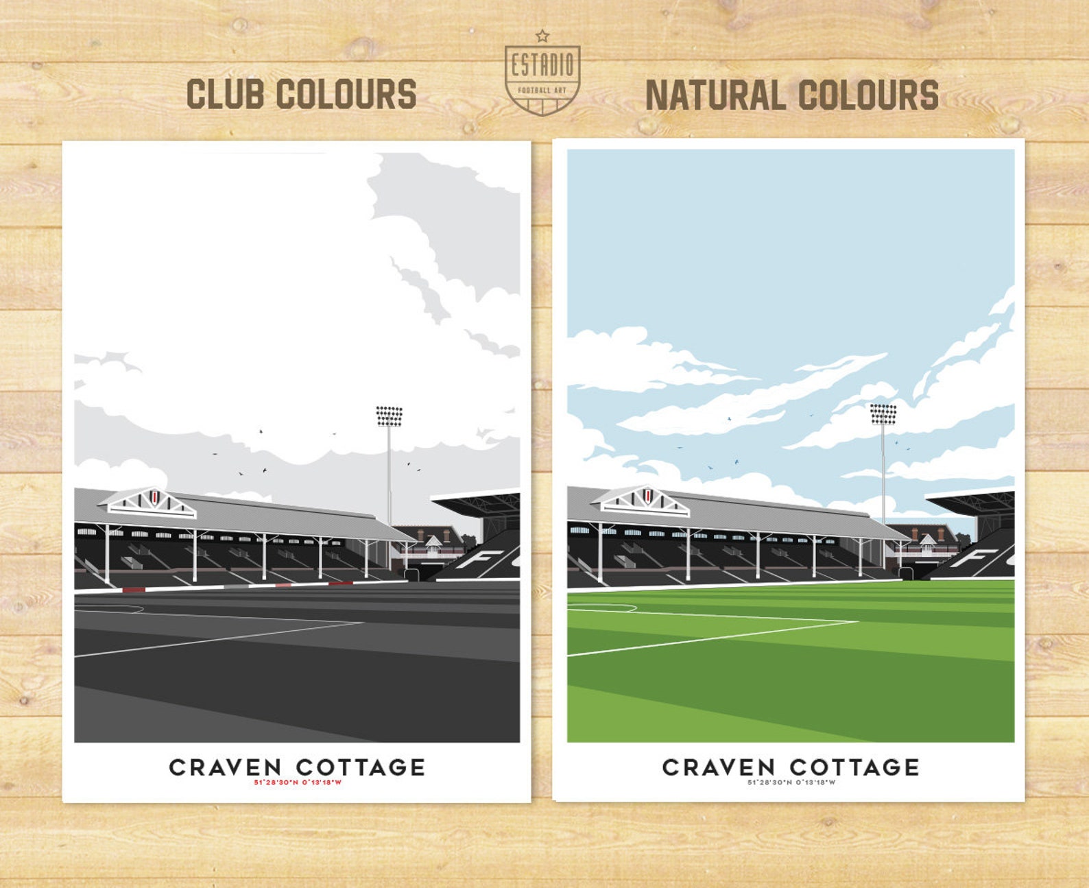 Fulham, Stadium, Print, Craven Cottage, Football, Poster, Soccer, Gift ...