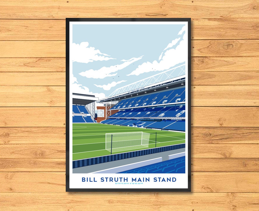 Glasgow Ranger, Stadium, Print, Football, Poster, Soccer, Gift, Art ...