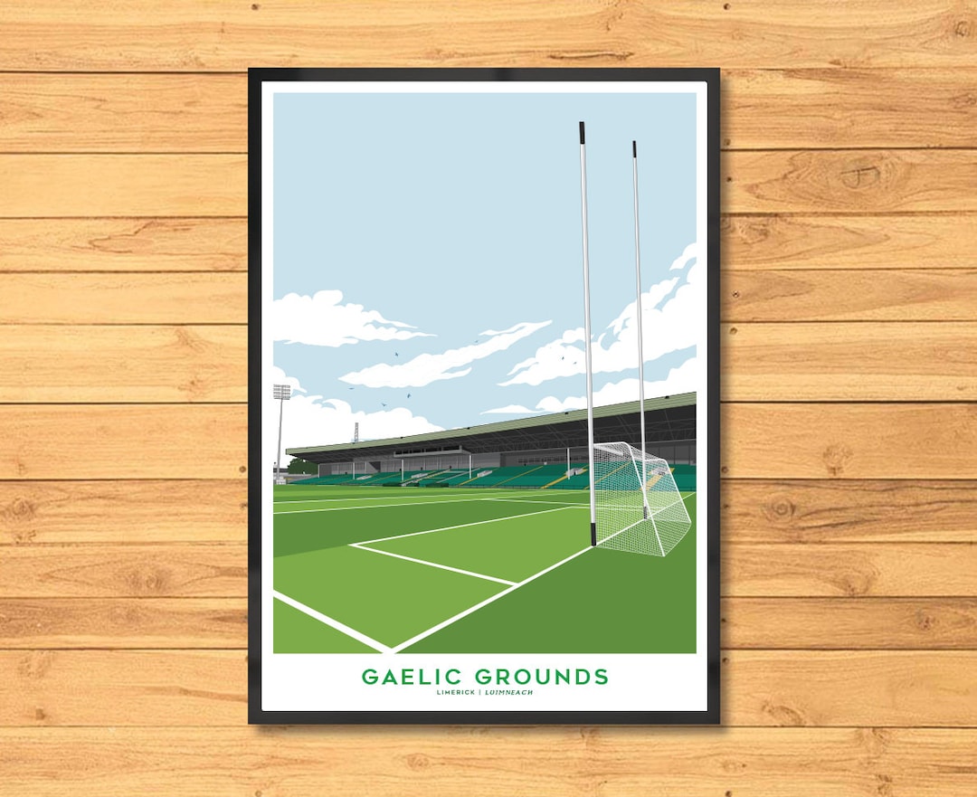 Limerick, Gaelic Grounds Art Print, Hurling Football Stadium Poster ...