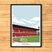 Barnsley, Stadium, Oakwell, Print, Poster, Soccer, Gift, Art, Football ...