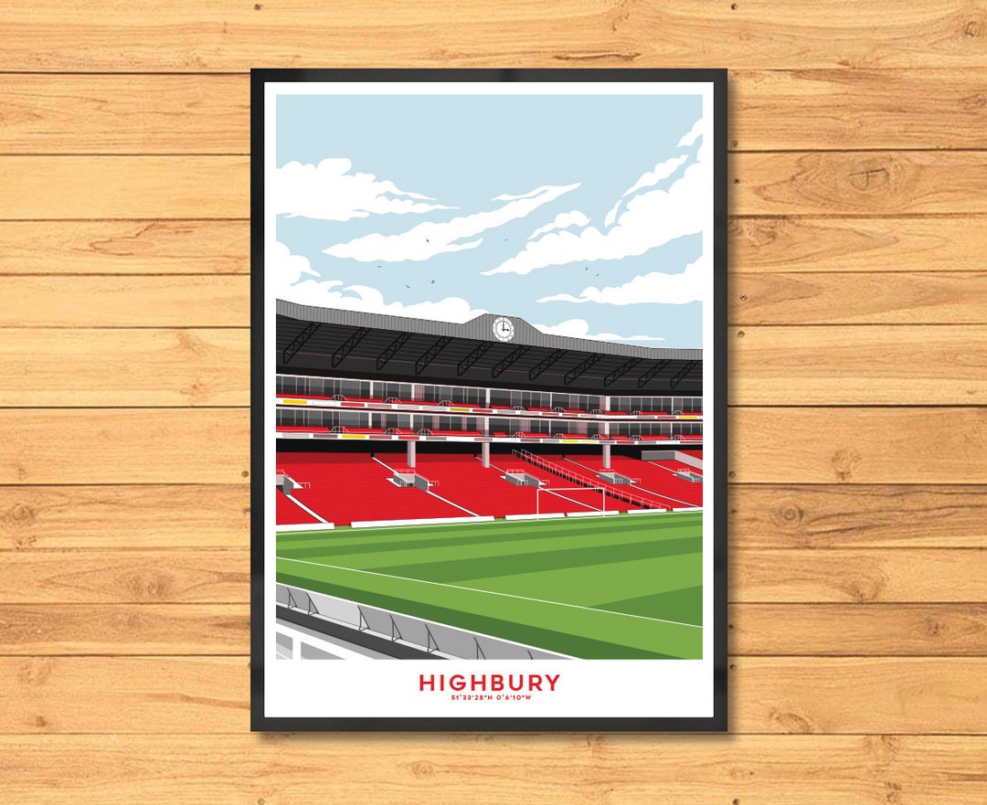 Highbury Stadium, Print, London, Stadium, Football, Poster, Soccer ...