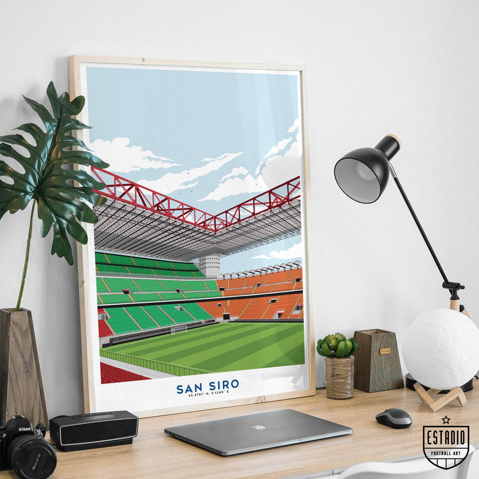 San Siro Stadium, Print, Inter, Poster, Milano, Art, Home Decor, Soccer ...