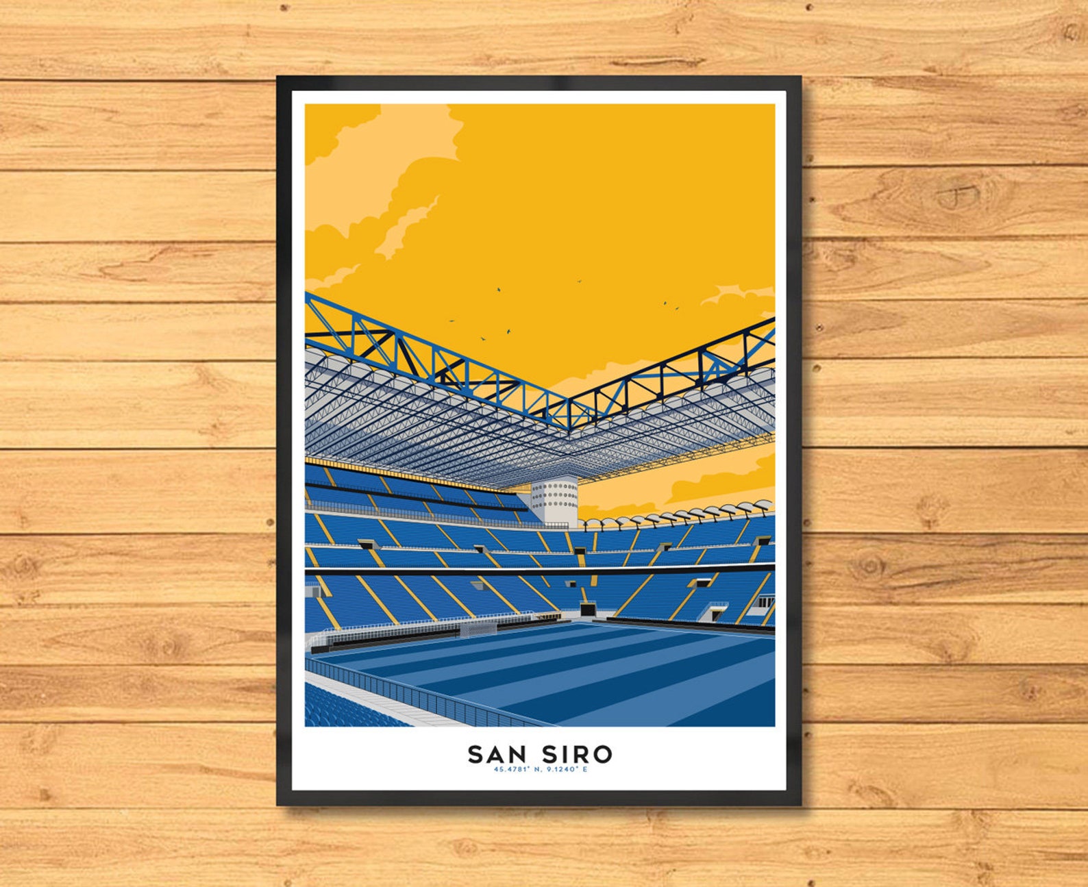 San Siro Stadium Print Inter Poster Milano Art Home - Etsy