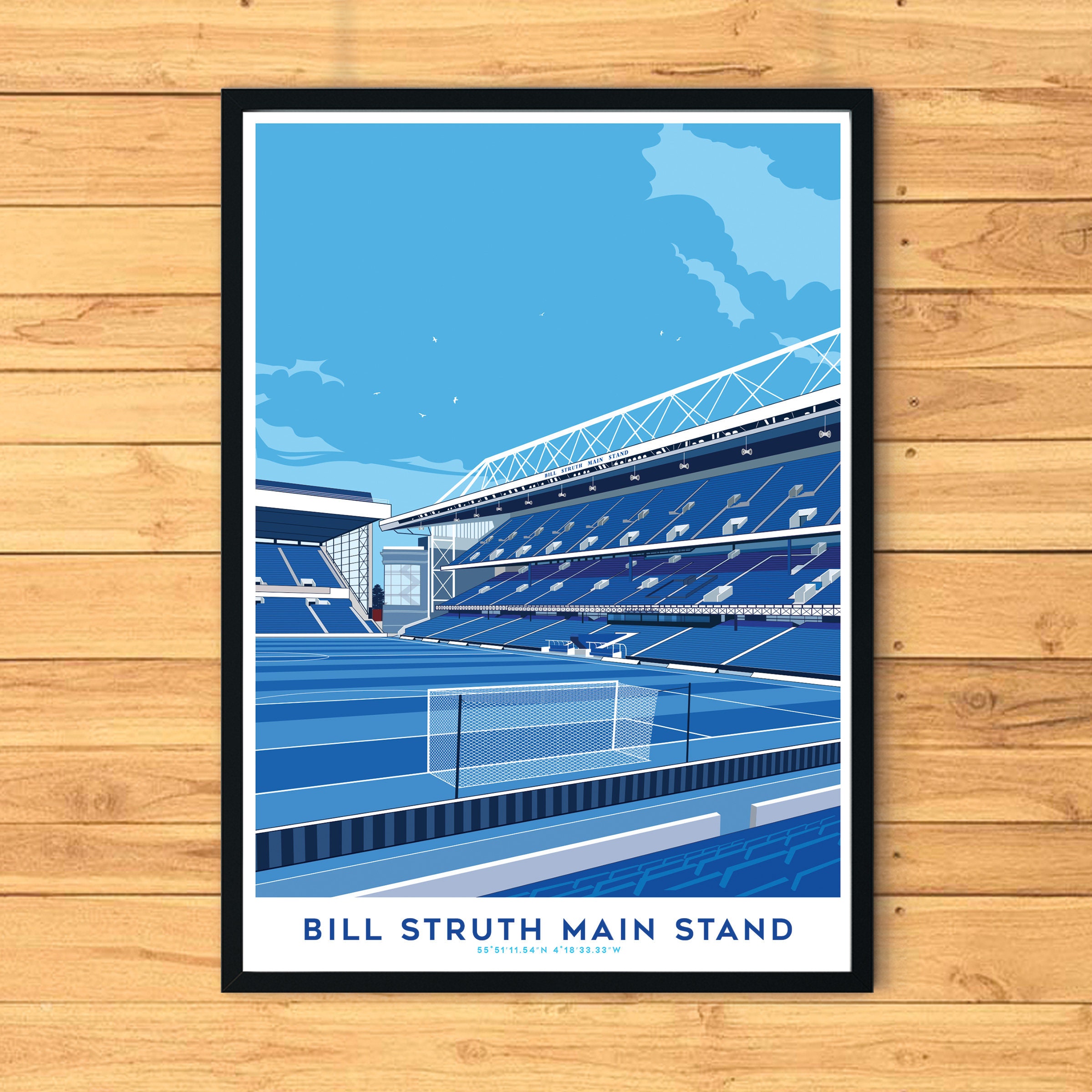 Glasgow Ranger, Stadium, Print, Football, Poster, Soccer, Gift, Art ...