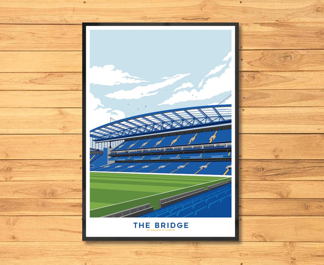 Chelsea Stadium, Football, Poster, Artwork, Designs, Gift Idea, Bridge ...