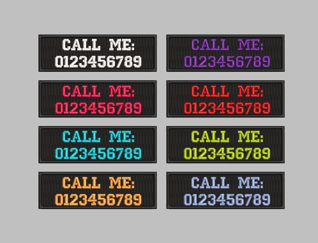 CALL ME Dog Harness Embroidery Patch 160 X 50 Mm / 6.3'' X 2'' - Etsy